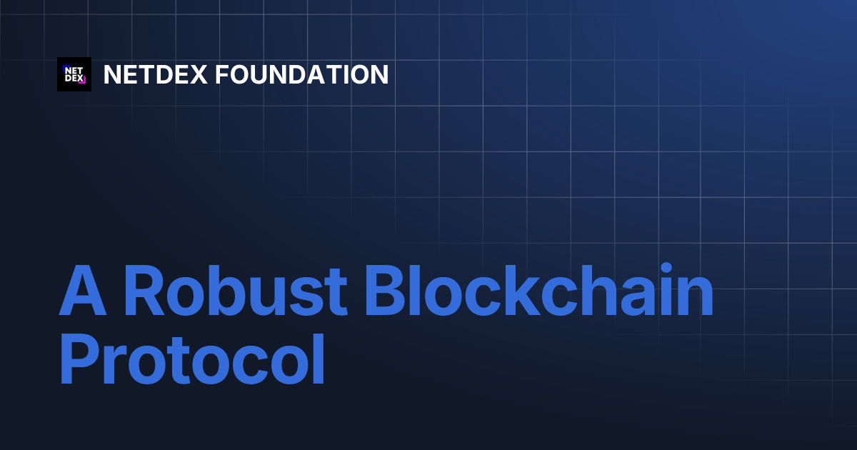 A Robust Blockchain Protocol | NETDEX FOUNDATION