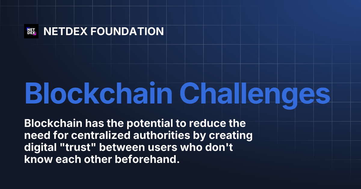 Blockchain Challenges | NETDEX FOUNDATION